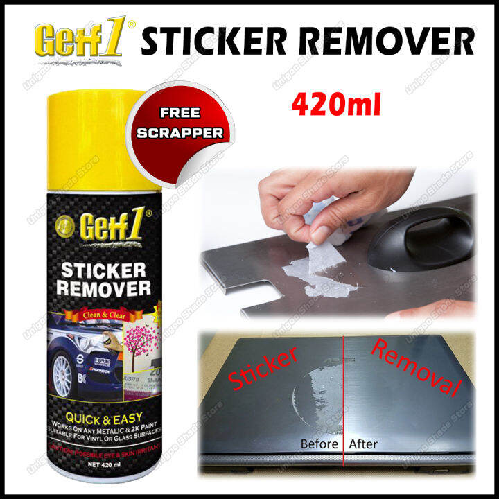 💦 FREE SCRAPPER Getf1 Sticker Remover 420ml Quick & Easy Clean Suitable ...
