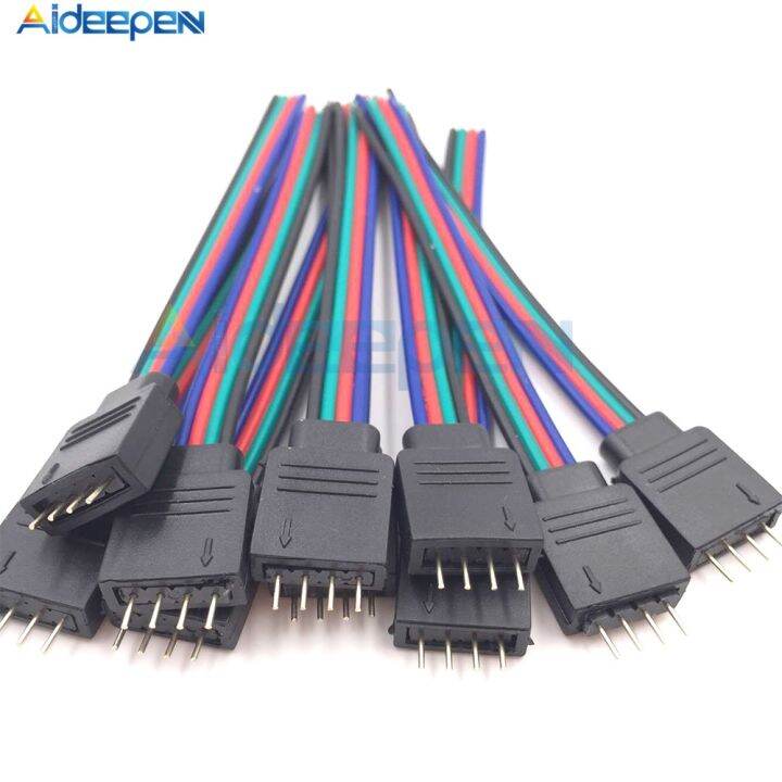 4pin 10cm LED RGB Strip Light Connector Male Female Plug Socket ...