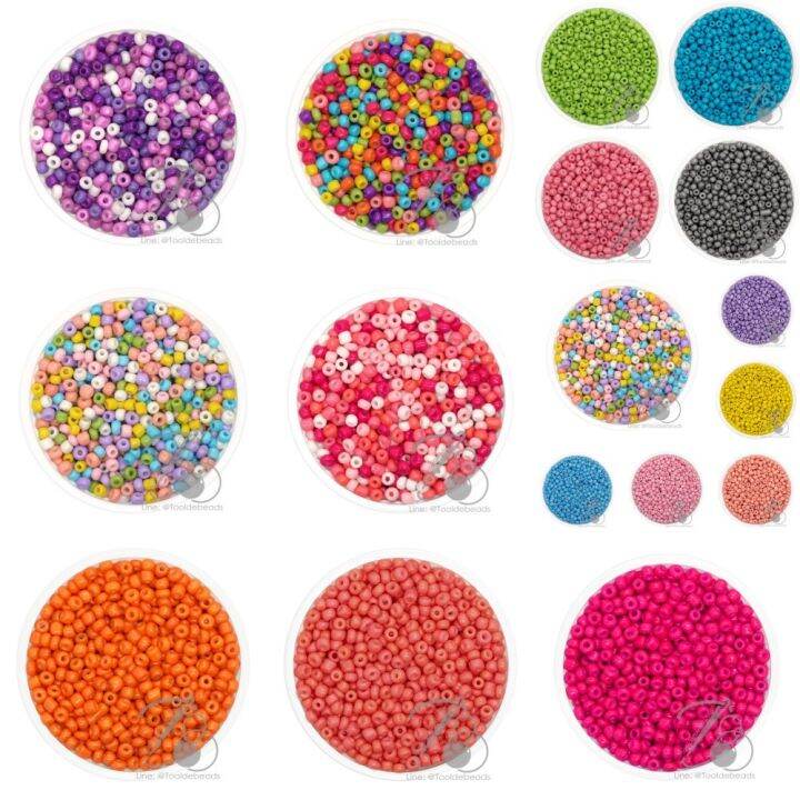 OK Brand ลูกปัดเม็ดทราย 8/0 โทนด้าน 03 (100 กรัม) | Lazada.co.th