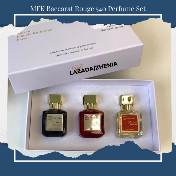 MFK Baccarat Rouge 540 Perfume Gift Set Miniature 3 in 1 / Set Minyak ...