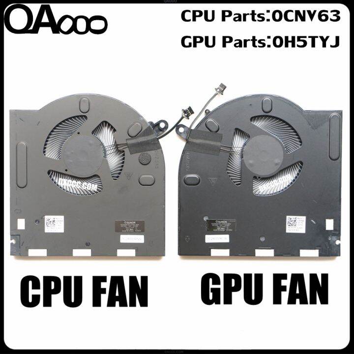 ♂ 0H5TYJ / 0CNV63 LAPTOP CPU GPU FAN FOR DELL Alienware M17 R3 / M17 R4 ...