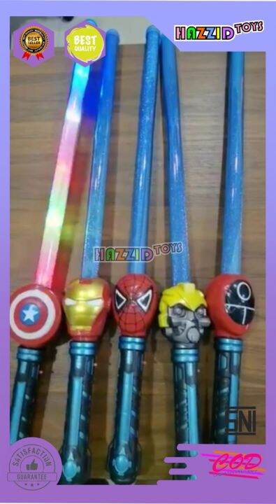 Pedang Maianan Super Heroes Figures Sword Toy LED Sound Light Hulk ...