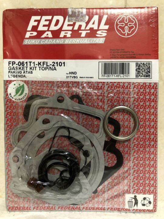 Gasket Top Set KIT/NA/ Paking Atas full set merk Federal astra otoparts untuk Honda Legenda ...