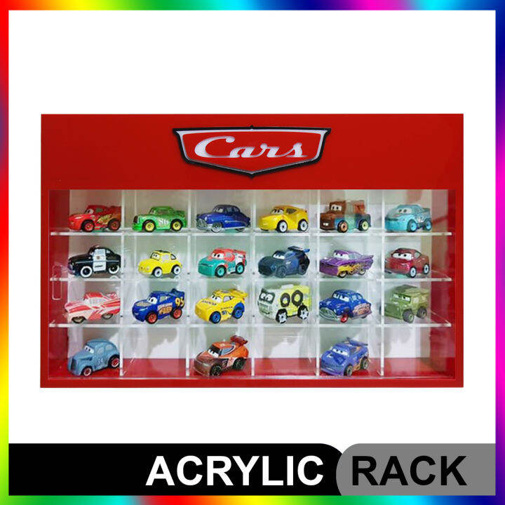 Rak CARS 3 Mattel Disney Mini Racers Diecast Isi 24 Bahan Akrilik ...