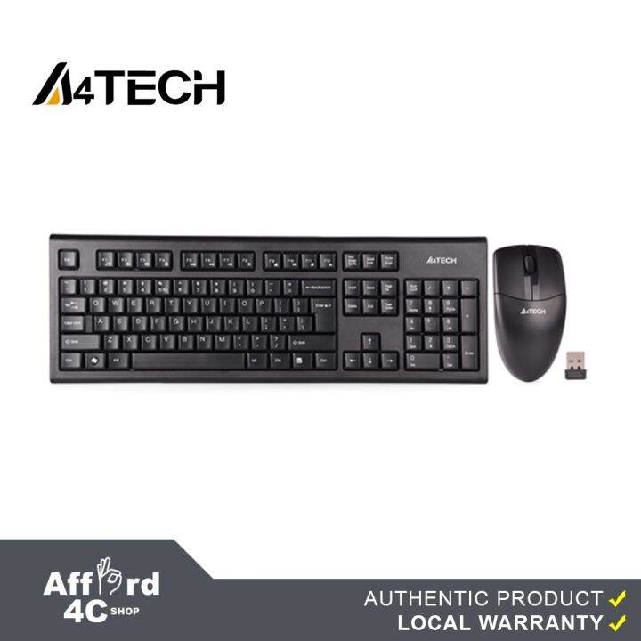 A4Tech 2.4G VTrack USB Mouse and Wireless Keyboard (3100N) | Lazada PH