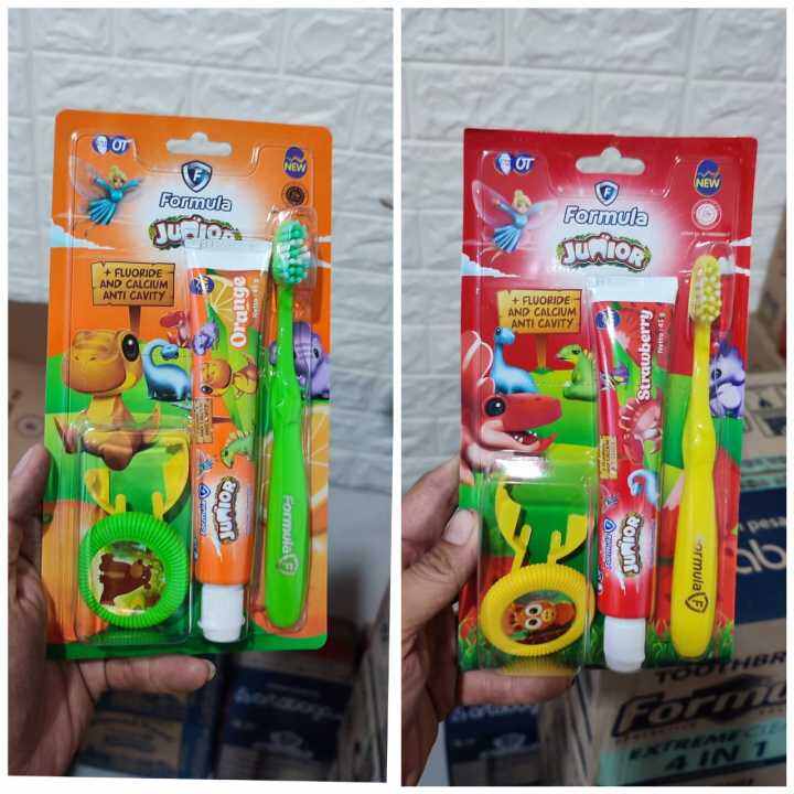 Sikat Formula Anak lengkap dengan pasta gigi ( odol) rasa orange dan ...