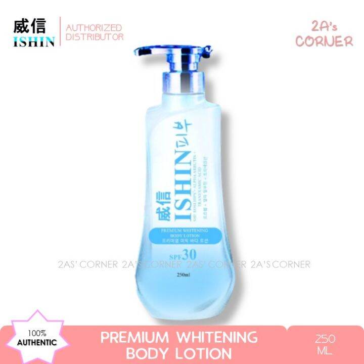 ISHIN Premium Whitening Body Lotion 250ml | No White Cast | SPF 30 ...