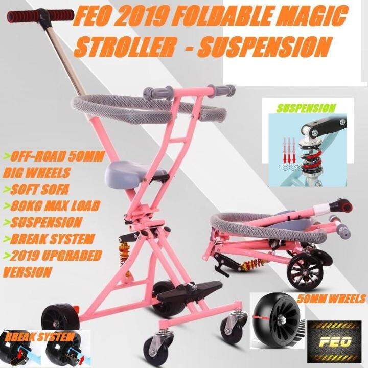FEO MAGIC Stroller Folding Tricycle Trolley Portable Travel Ultra ...
