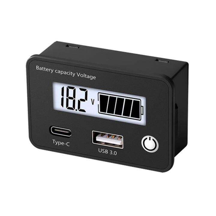 Lead Acid Lithium Battery Capacity Indicator Car Digital Voltmeter DC8 ...