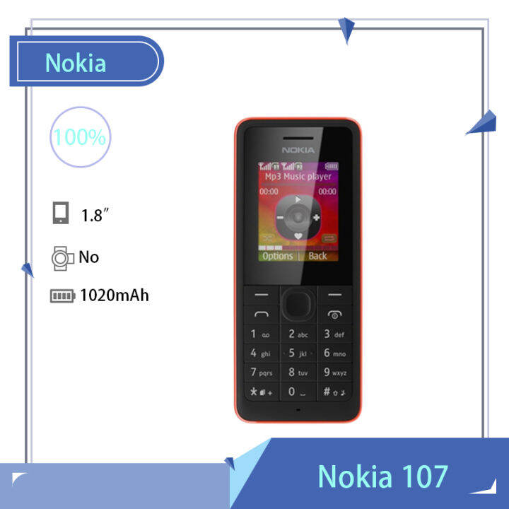 Nokia 107 FM Radio Unlock Dual SIM Card Mobile Phones | Lazada.co.th