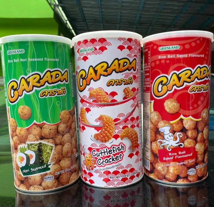 Carada Rice Ball Cuttlefish cracker/Seaweed/Squid Flavour snacks ...