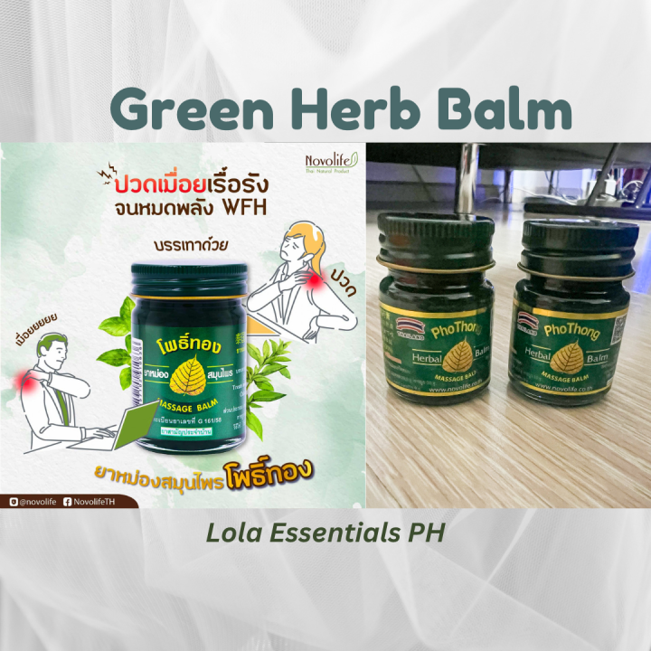 Green Herb Massage Balm Thai 15g Headache Relief Lazada Ph