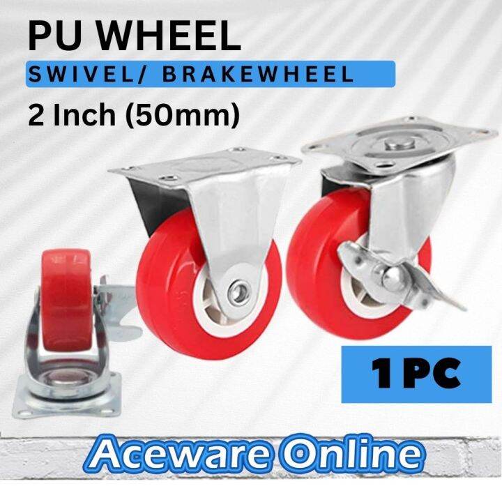 2 Inch Front Rear PVC PU Swivel Castor Wheels Trolley Caster Furniture ...