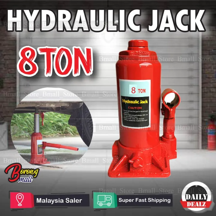 8 TON Heavy Duty Hydraulic Bottle Jack Lifting Stand Emergency Vehicle Tool/Jek Hidraulik | Lazada