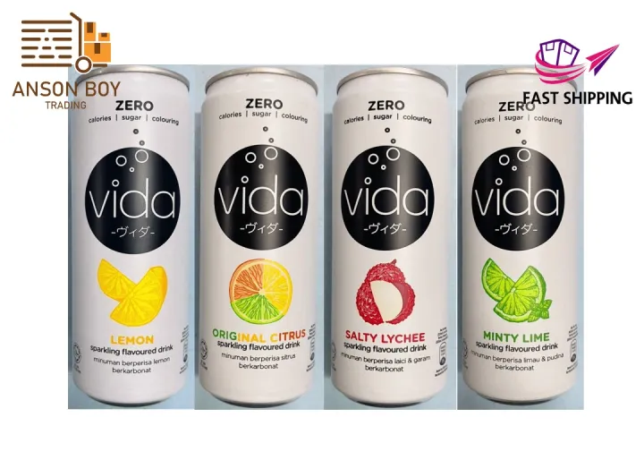 [READY STOCK] VIDA SPARKLING FLAVOURED DRINK (1canX325ml)/LEMON ...