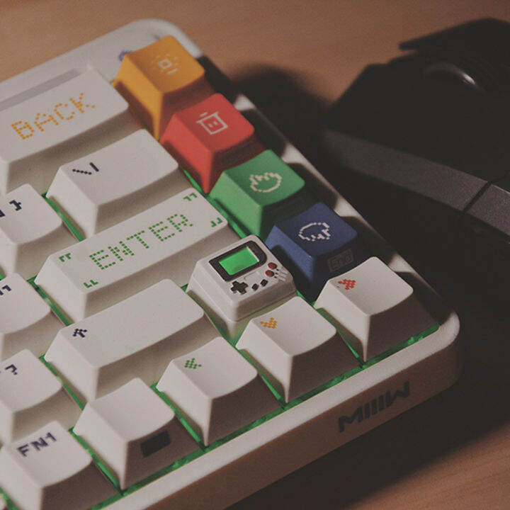 Keyboard Keycaps 3In1 For Mechanical Classic Retro Cute Transparent Key ...