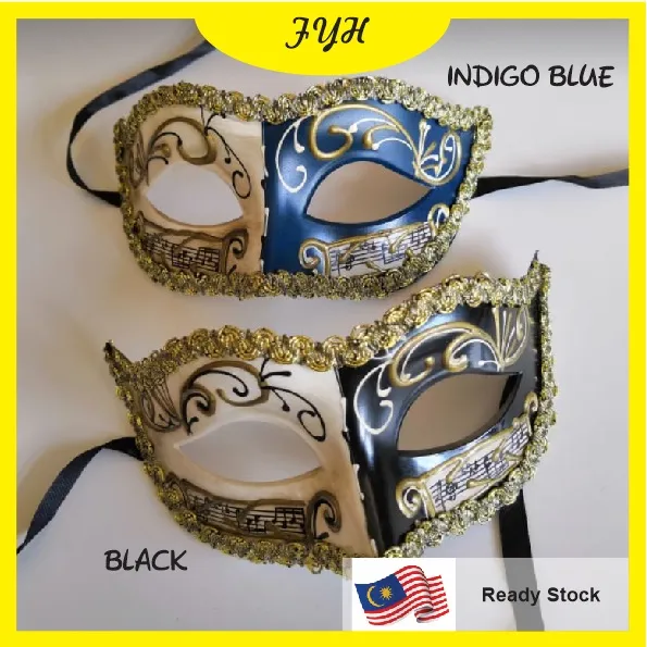 ⚡READY STOCK⚡ Men Party Mask Malaysia Men Gold Glitter Venice Party ...