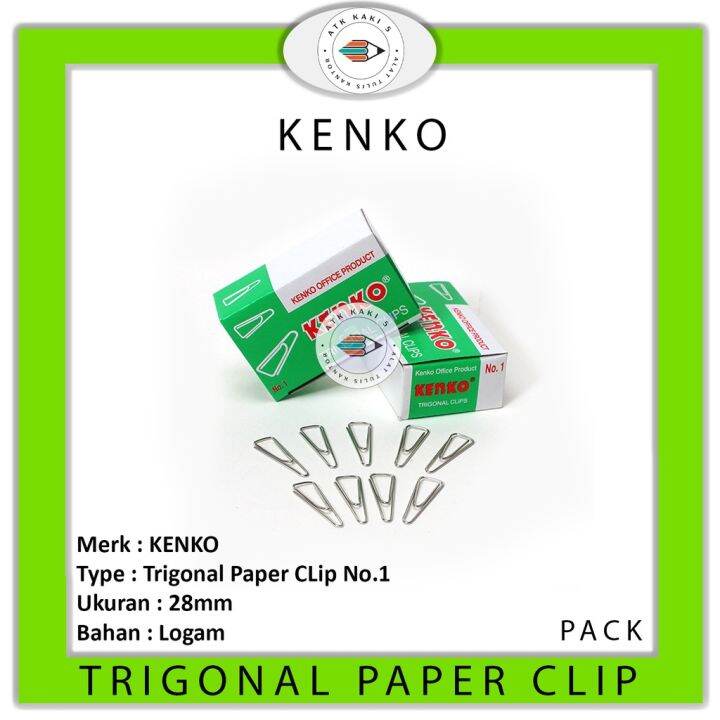 KENKO - Trigonal Paper Clip No.1 - PACK | Lazada Indonesia