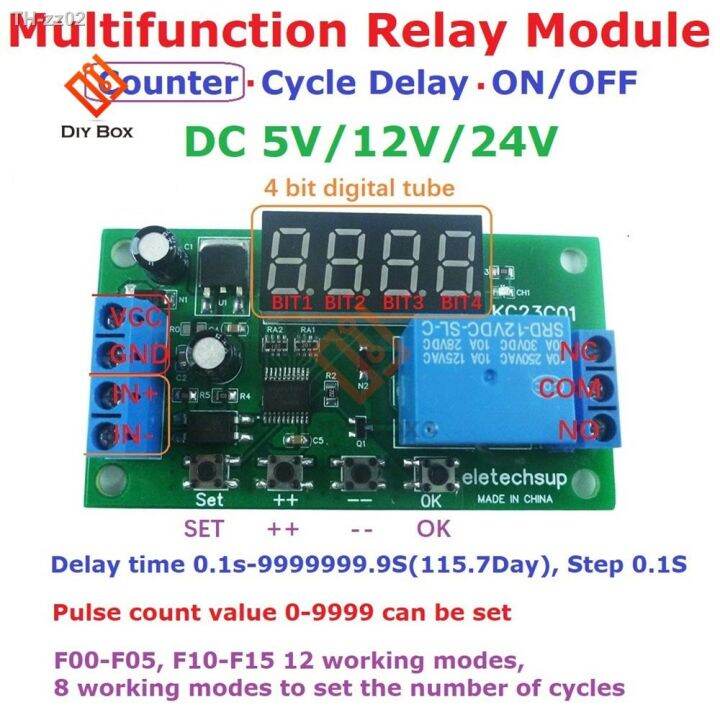 0-9999 10A Multifunction Pulse Counter Switch Adjustable Timer Delay ...