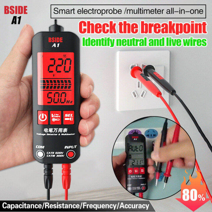 titony Digital Multimeter with Automatic Fire Prevention and Wire ...