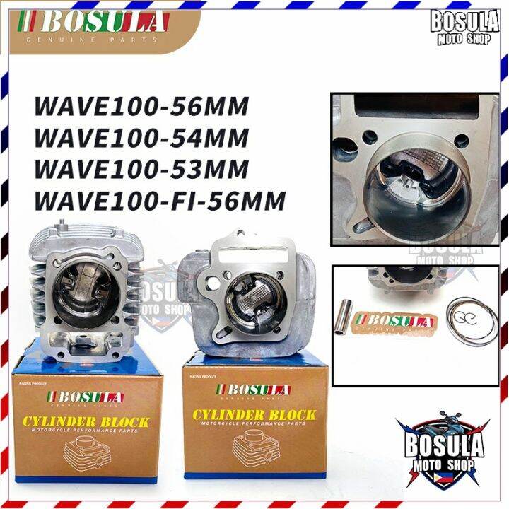 Ready stock Bosula Cylinder Block For Wave100 XRM 100 Ct 100 MR1 C70 KRISS Kit Steel 100 53mm ...