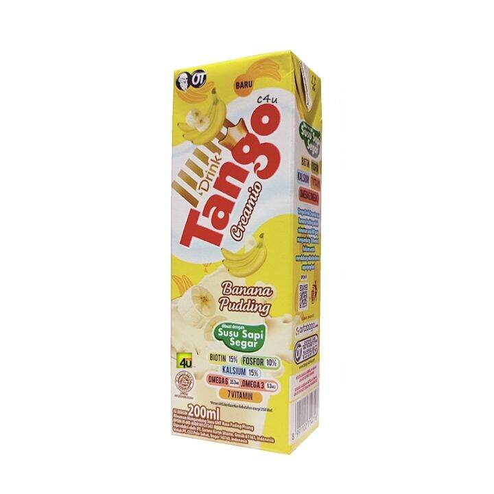 Tango Drink - Susu UHT Rasa Banana Pudding - 200ml RTD Kotak | Lazada ...