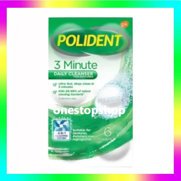 Polident 3-Minute Daily Cleanser Denture (Pustiso) 6 Tablets | Lazada PH