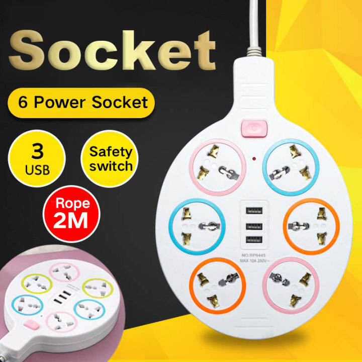 100 Original Multifunction Socket Plug Power Strip Round Multiple Sockets Universal Socket With