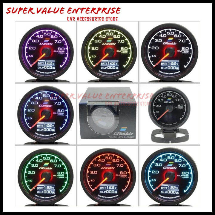 GREDDY Meter Multi Gauge Meter 2 In1 34colour Meter BOOST , WATER TEMP ...