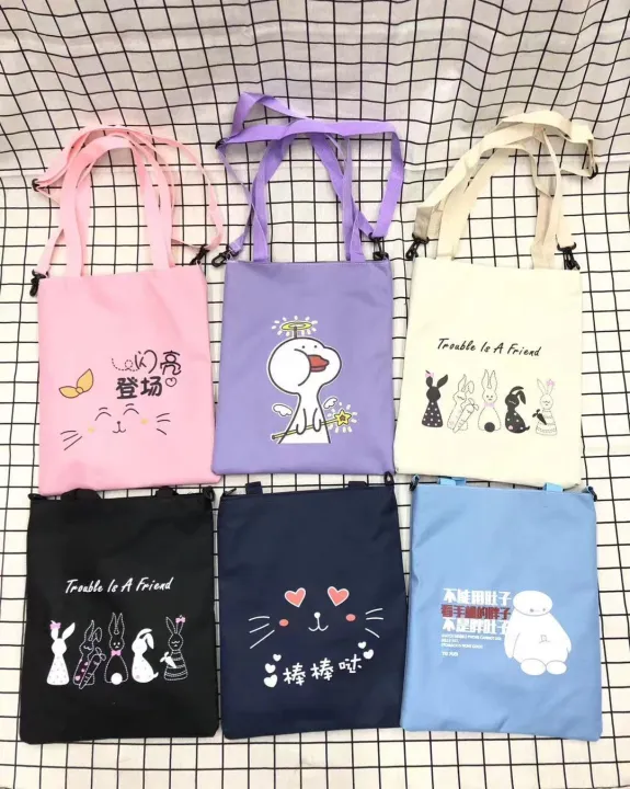 fashionable canvas tote bag shoulder bag shopping bag | Lazada PH