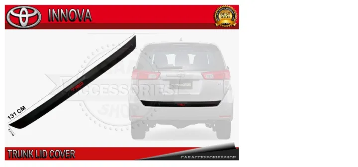 TOYOTA INNOVA 2016 UP TRD LOWER TRUNK LID COVER MATTE BLACK | Lazada PH
