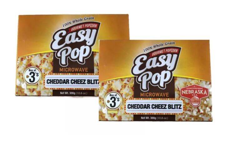 Easy Pop Microwave Cheddar Cheez Blitz Popcorn 300g set of 2 | Lazada PH