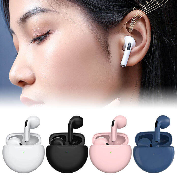 TWS Pro 6 Earphone Bluetooth Headphones with Mic Stereo Hifi Earbuds ...