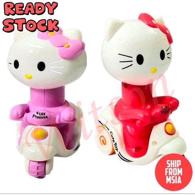 Hello Kitty Pressure Friction Toddler Car Toy 12cm, Push and Go Scooty ...