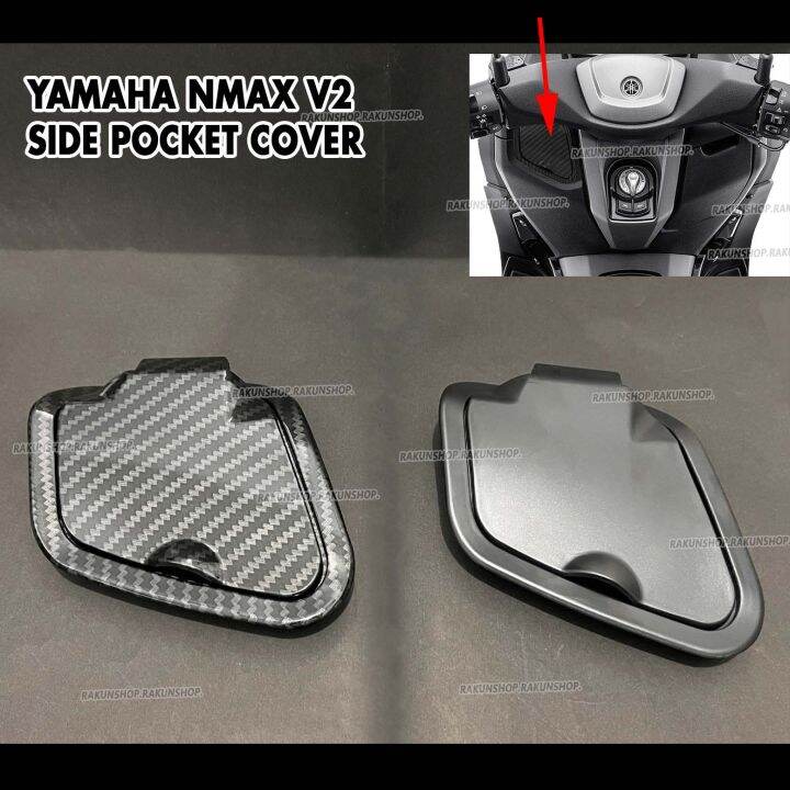 Yamaha Nmax V2 Side Pocket Cover Plug and Play Matte Black / Carbon ...