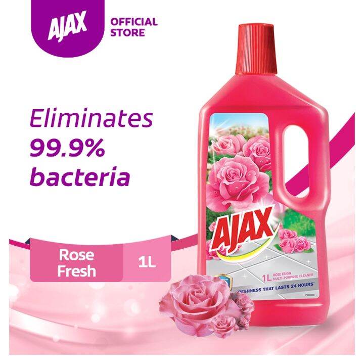 ♕Ajax Antibacterial Multi-purpose Cleaner Rose Fresh 1L♗ | Lazada PH