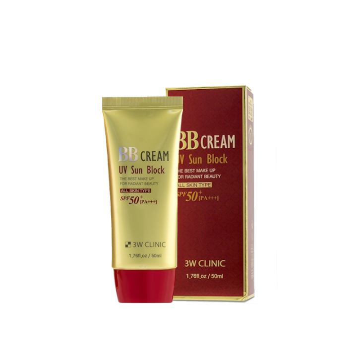 3W Clinic UV Sun Block BB Cream SPF50+ PA+++ 50ml | Lazada