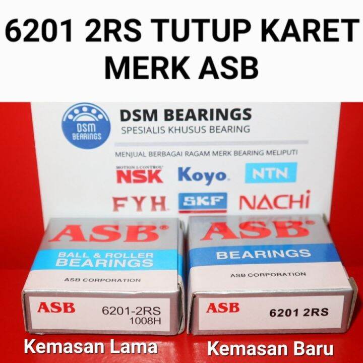Bearing 6201 2RS Tutup Karet ASB | Lazada Indonesia