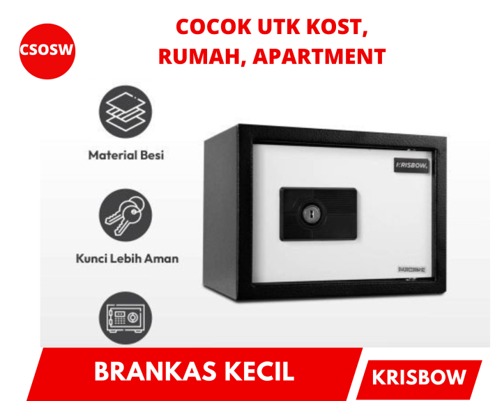 Krisbow Brankas Besi Kecil 17ck 1/3 Mm Brangkas Lemari Besi Rumah Kost ...