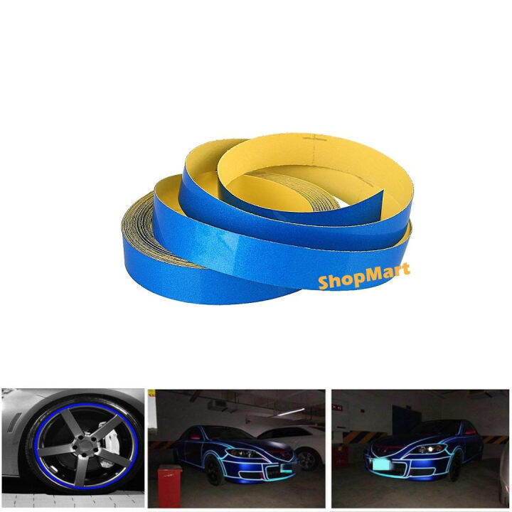 Blue Colour Reflective Lining Sticker Car Auto Reflective Strip Lining ...
