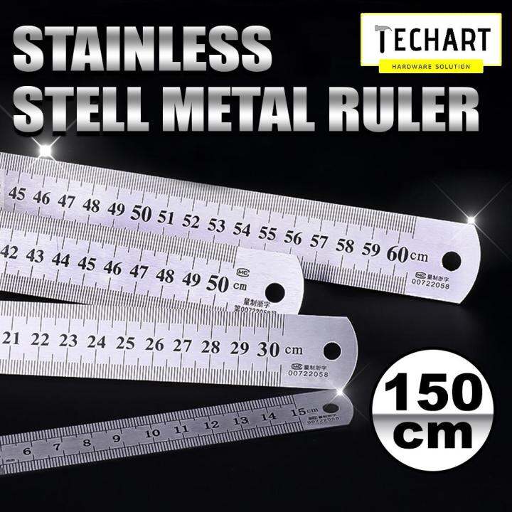 Stainless Steel Metal Ruler Metric Ruler Precision 1500mm / 150cm ...