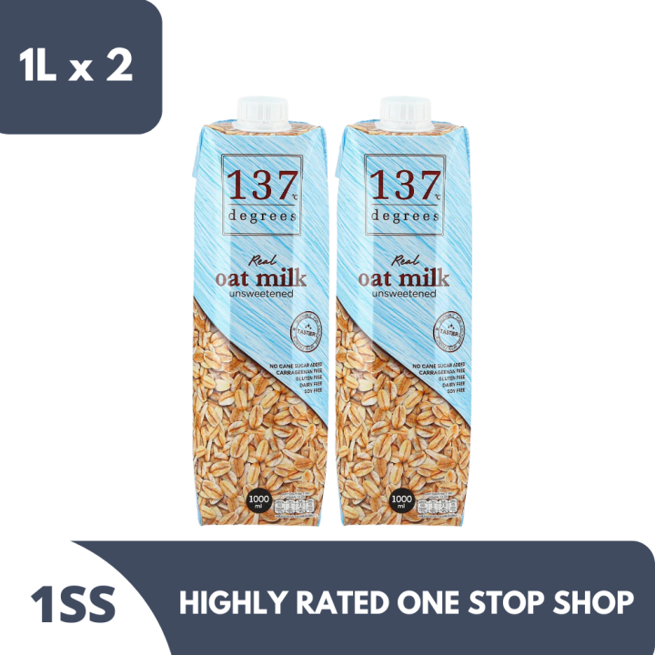 137 Degrees Oat Milk Unsweetened 1L x 2 | Lazada PH