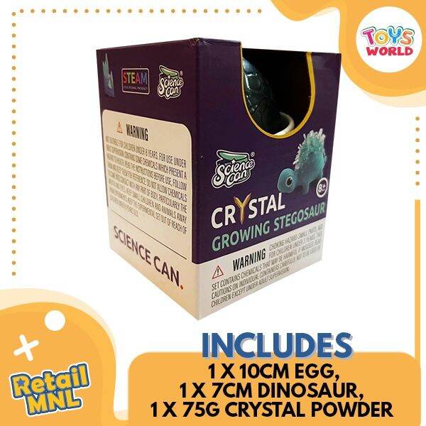 Retailmnl Crystal Dinosaur Growing Kit Stegosaur Children Science ...