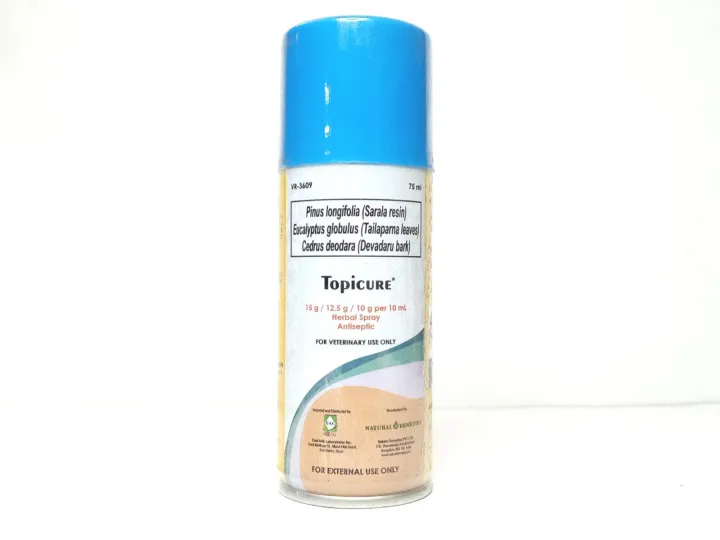 [VET SUPPORT] TOPICURE 75ml herbal spray for pet/ Topicure wound spray ...