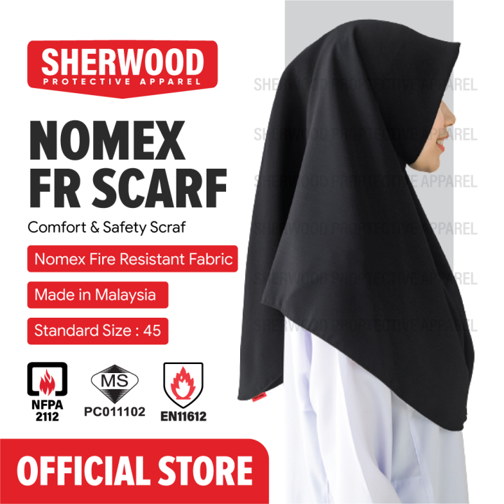 Tudung Nomex FR Scarf Breathable Lightweight Black Color | Lazada