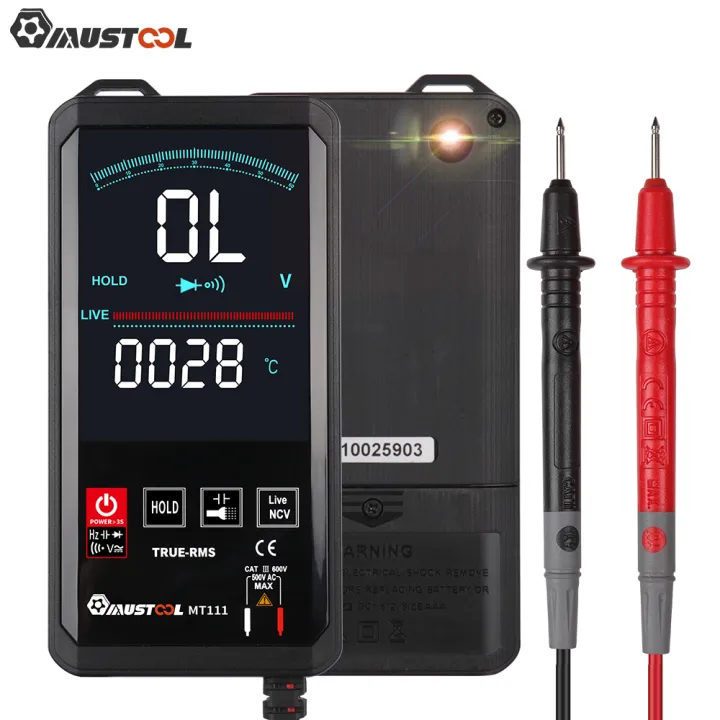 Mustool MT111 Analog Multimeter Tester Touch Screen Digital Multimeter ...
