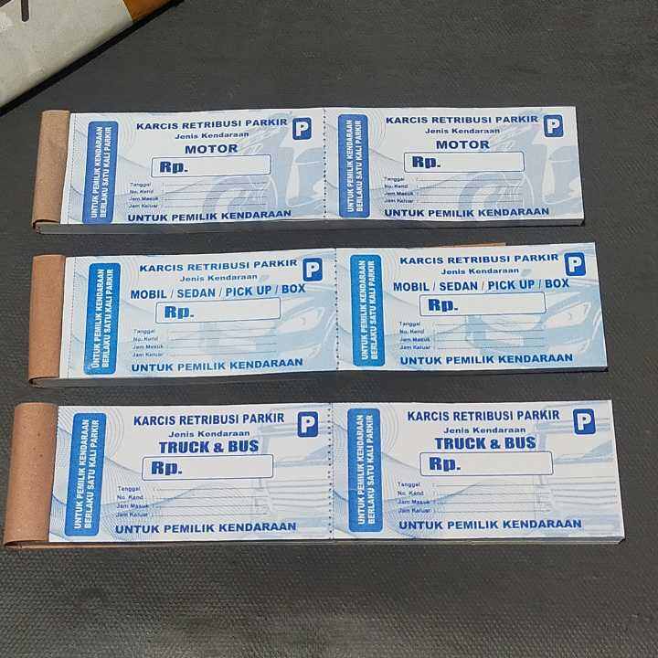 Karcis parkir motor mobil truck bis NOMINAL MANUAL 100 lembar | Lazada ...