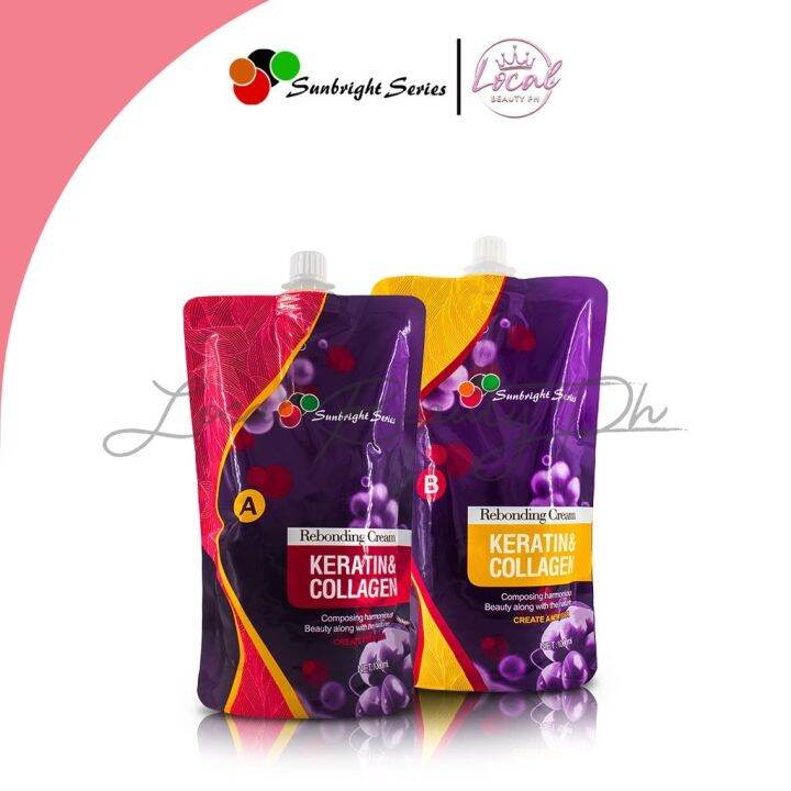 Sunbright Series Rebonding Hair Straightening Cream Keratin Collagen ...