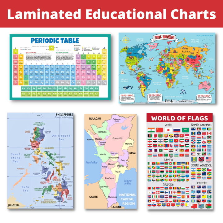 Laminated World Map, Philippine Map, Flags of the World, NCR Map ...