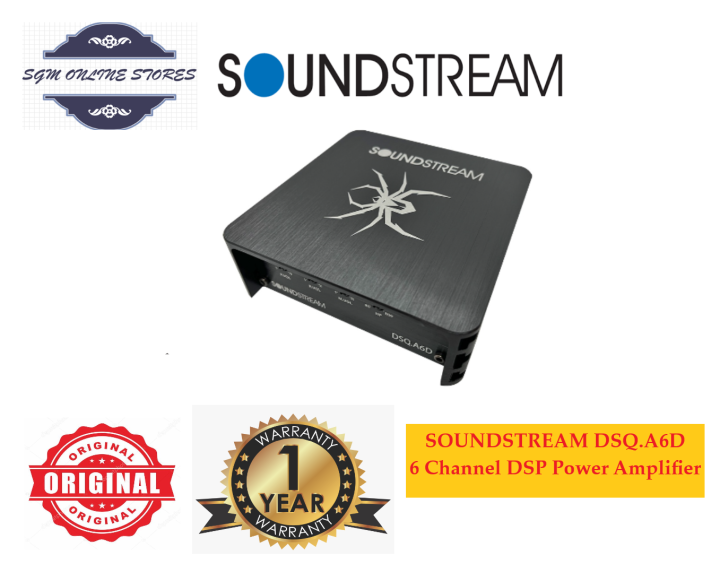 SOUNDSTREAM DSQ.A6D 6 Channel DSP Power Amplifier Plug & Play for ...